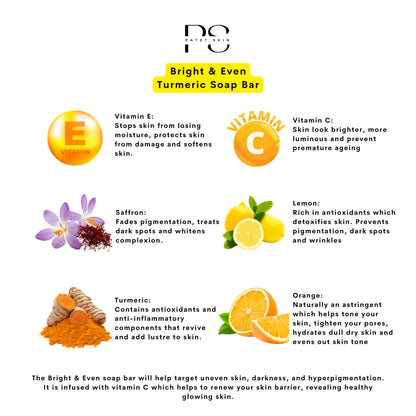 Bright & Even Turmeric Soap Bar | Patet Skin – PatetSkin